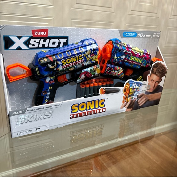 Sonic | Toys | Zuru X Shot Flux Mega Sonic And Robotnik Skins Sonic The ...